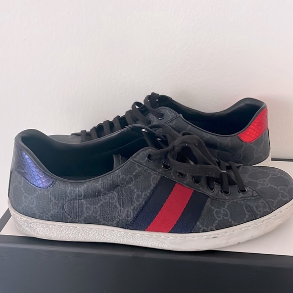 Gucci | Shoes | Mens Dark Blue Gucci Shoes With Mixed Backs | Poshmark